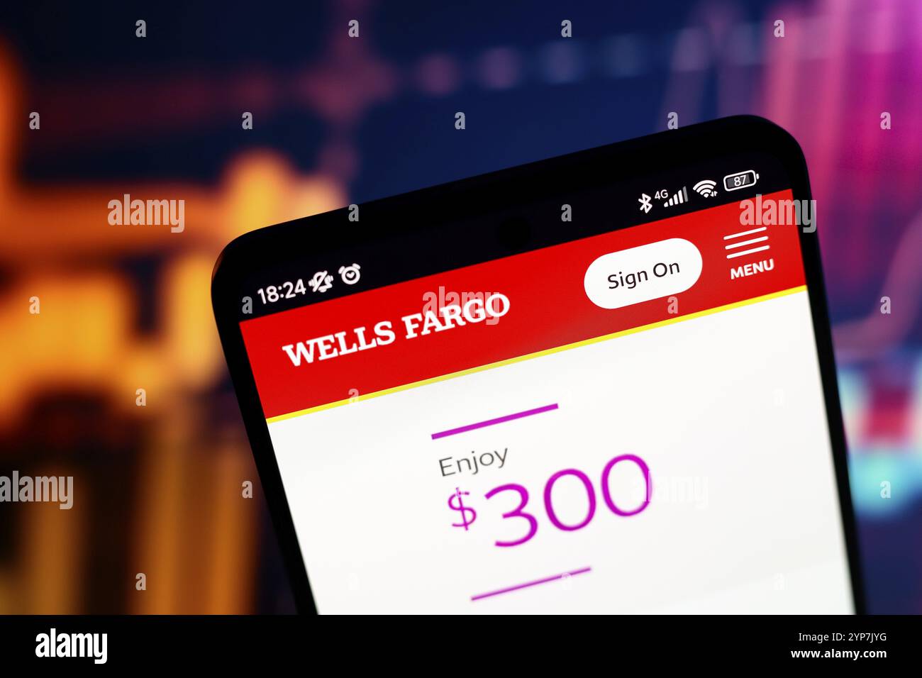 In this photo illustration, the Wells Fargo logo is displayed on the ...