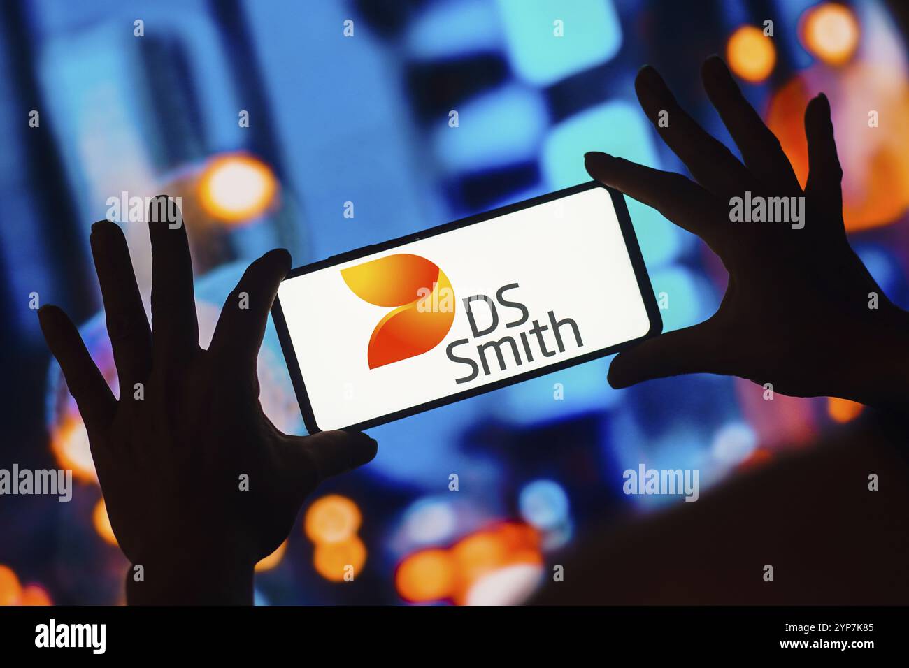 In this photo illustration, the DS Smith plc logo is displayed on a ...