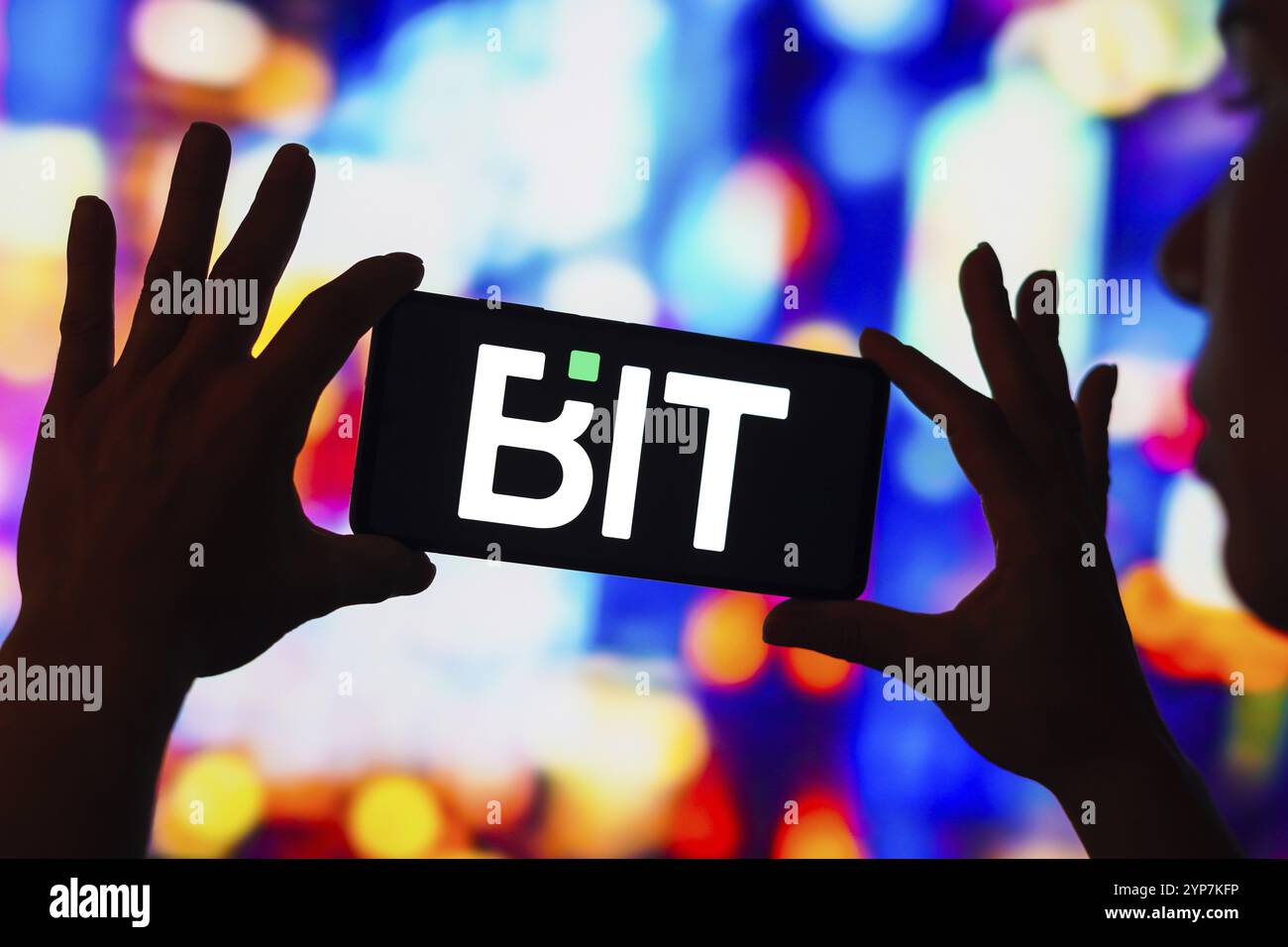 In this photo illustration, the BIT Exchange logo seen displayed on a ...