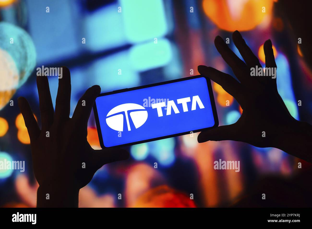 In this photo illustration, the Tata Sons Private Limited (Tata Group ...