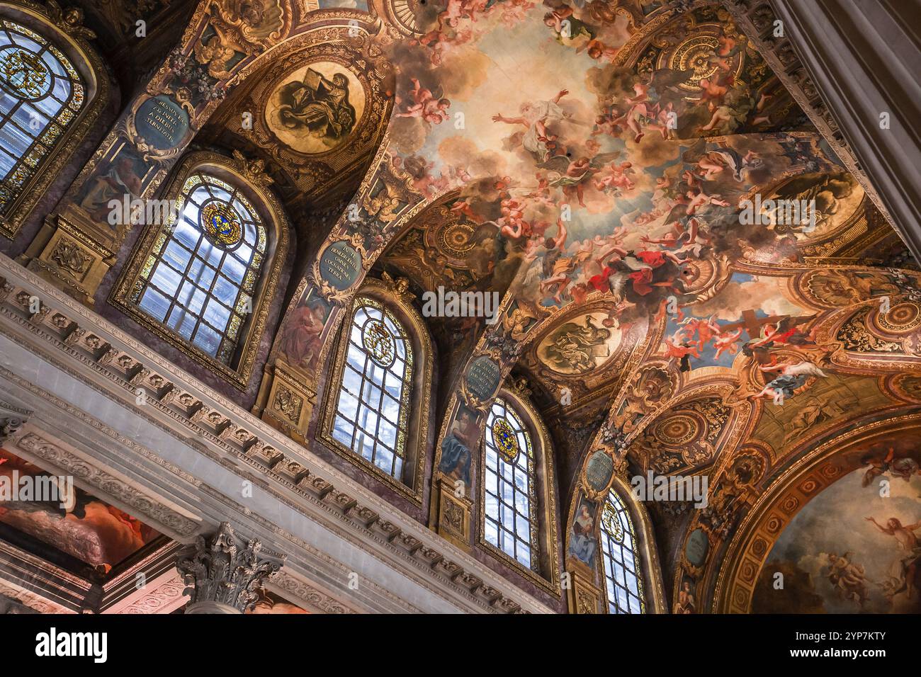 VERSAILLES FRANCE APRIL 01 : Interiors, architectural details an ...