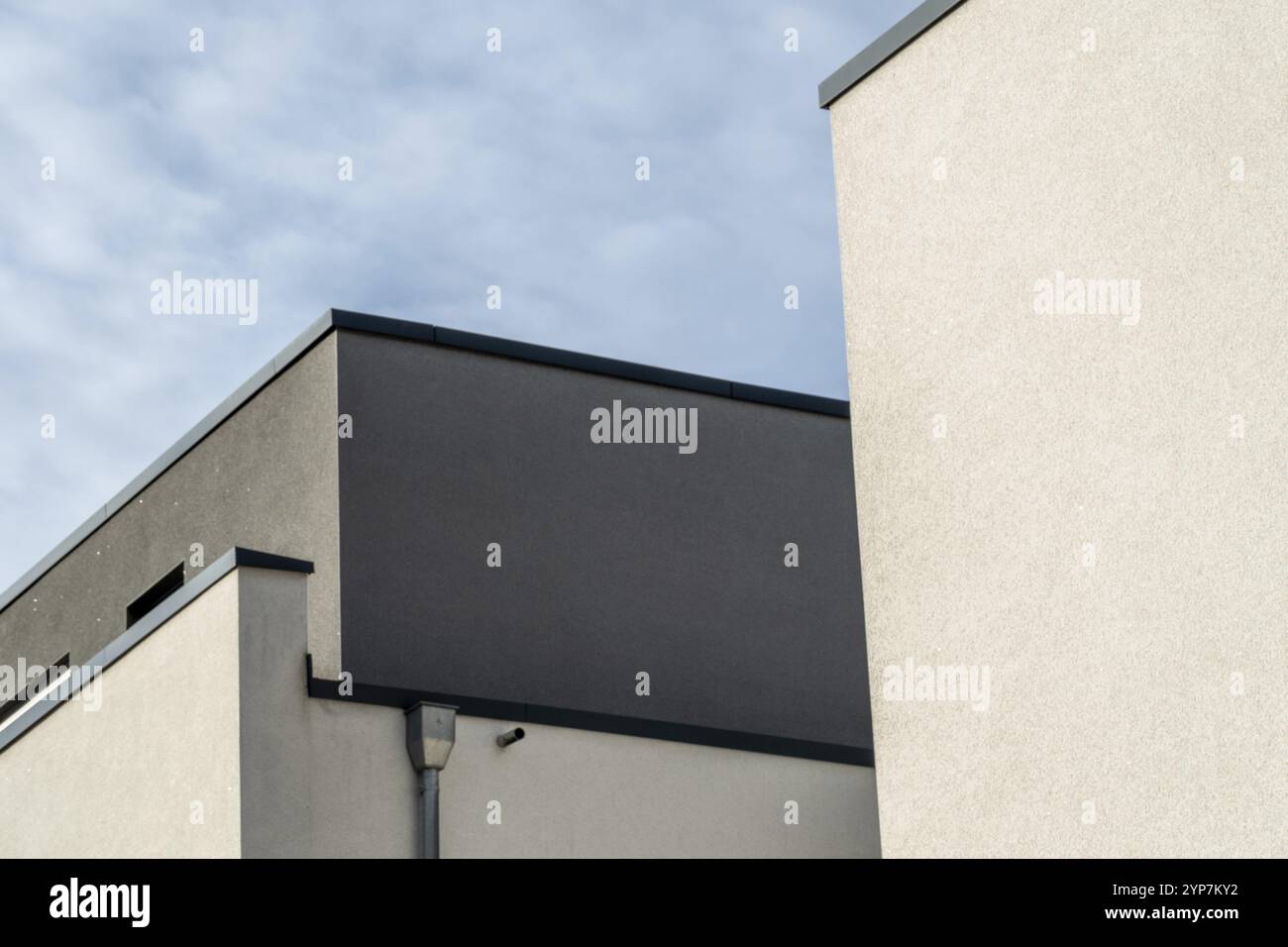 Flat roofs and walls of modern residential buildings Stock Photo - Alamy