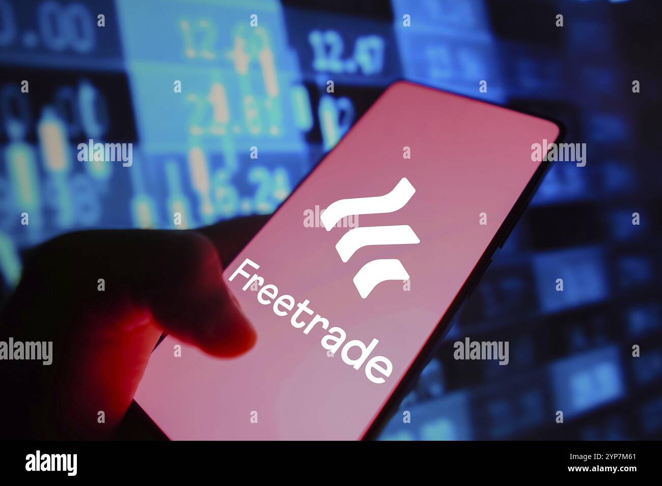 In this photo illustration, the Freetrade logo is displayed on a ...