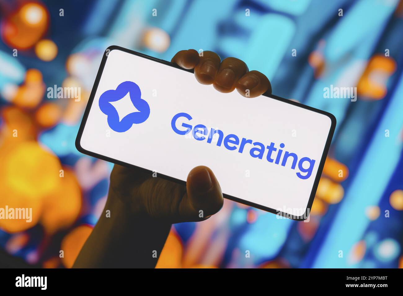 In this photo illustration, the Google Search Generative Experience ...