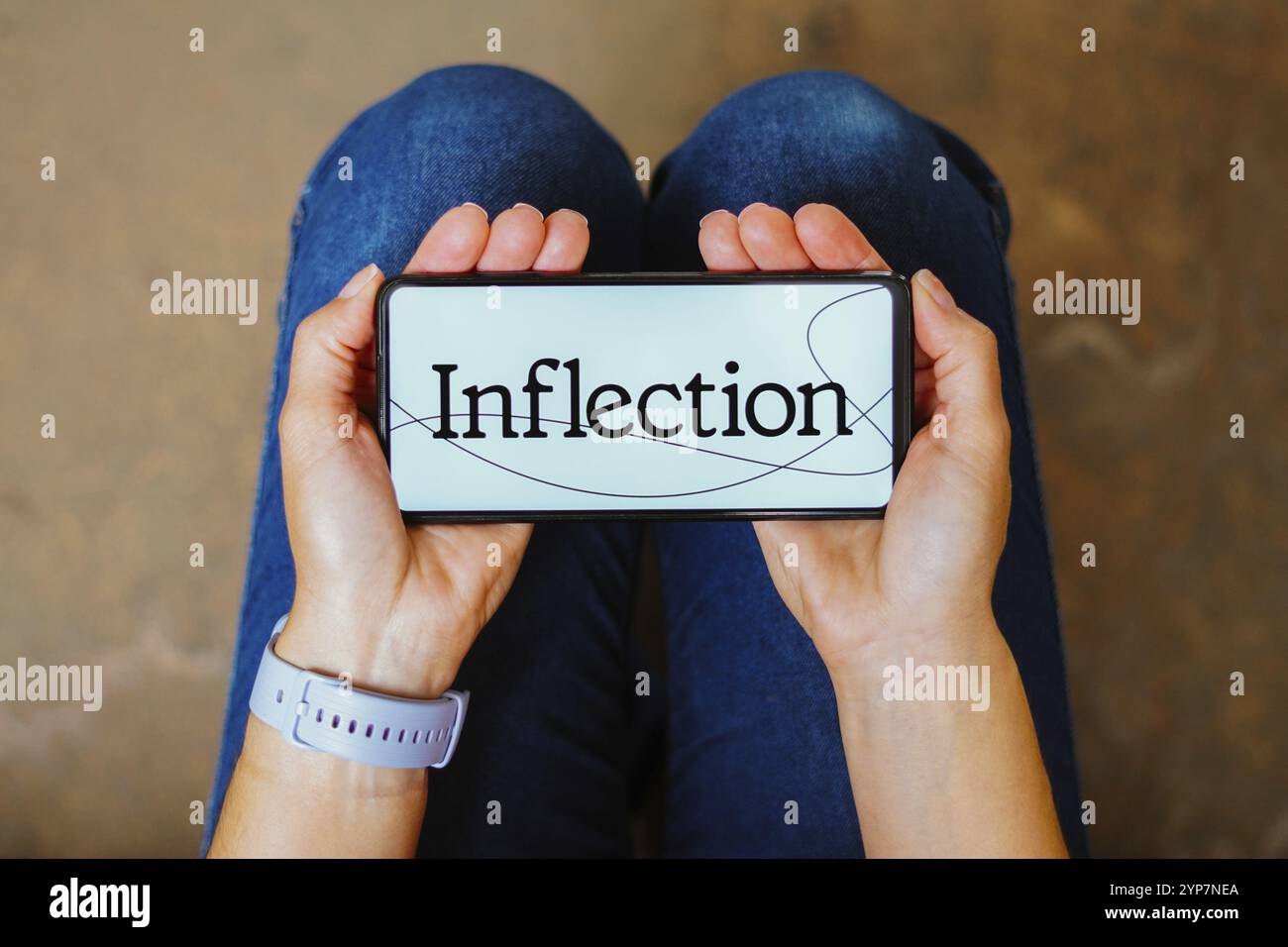 In this photo illustration, the Inflection AI logo is displayed on a ...
