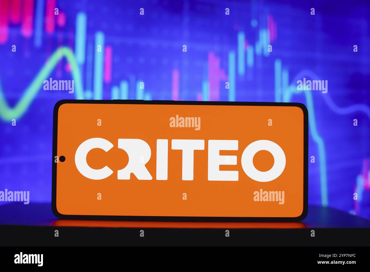 In this photo illustration, the Criteo logo is displayed on a ...