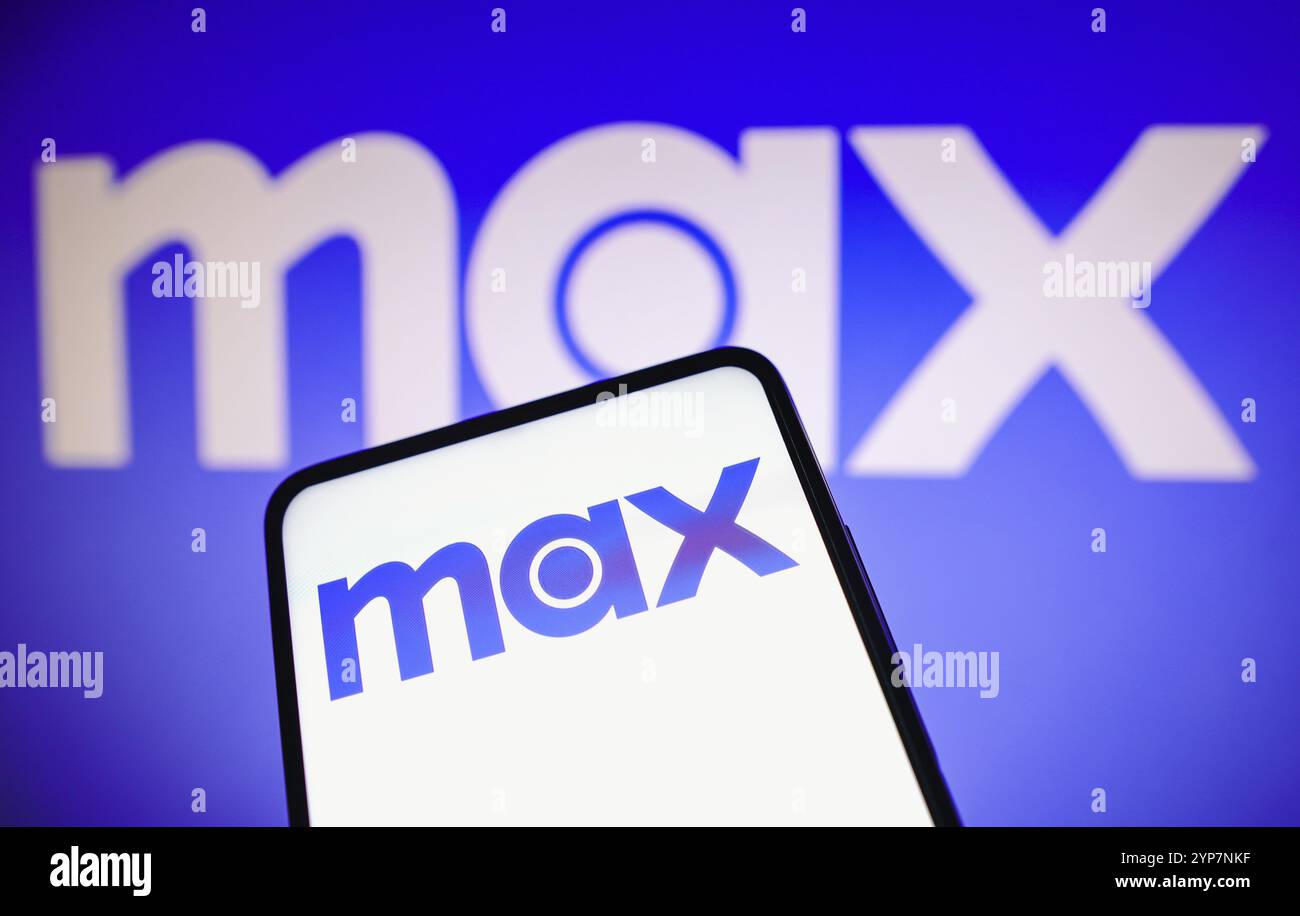 In this photo illustration, the Max logo is seen displayed on a ...