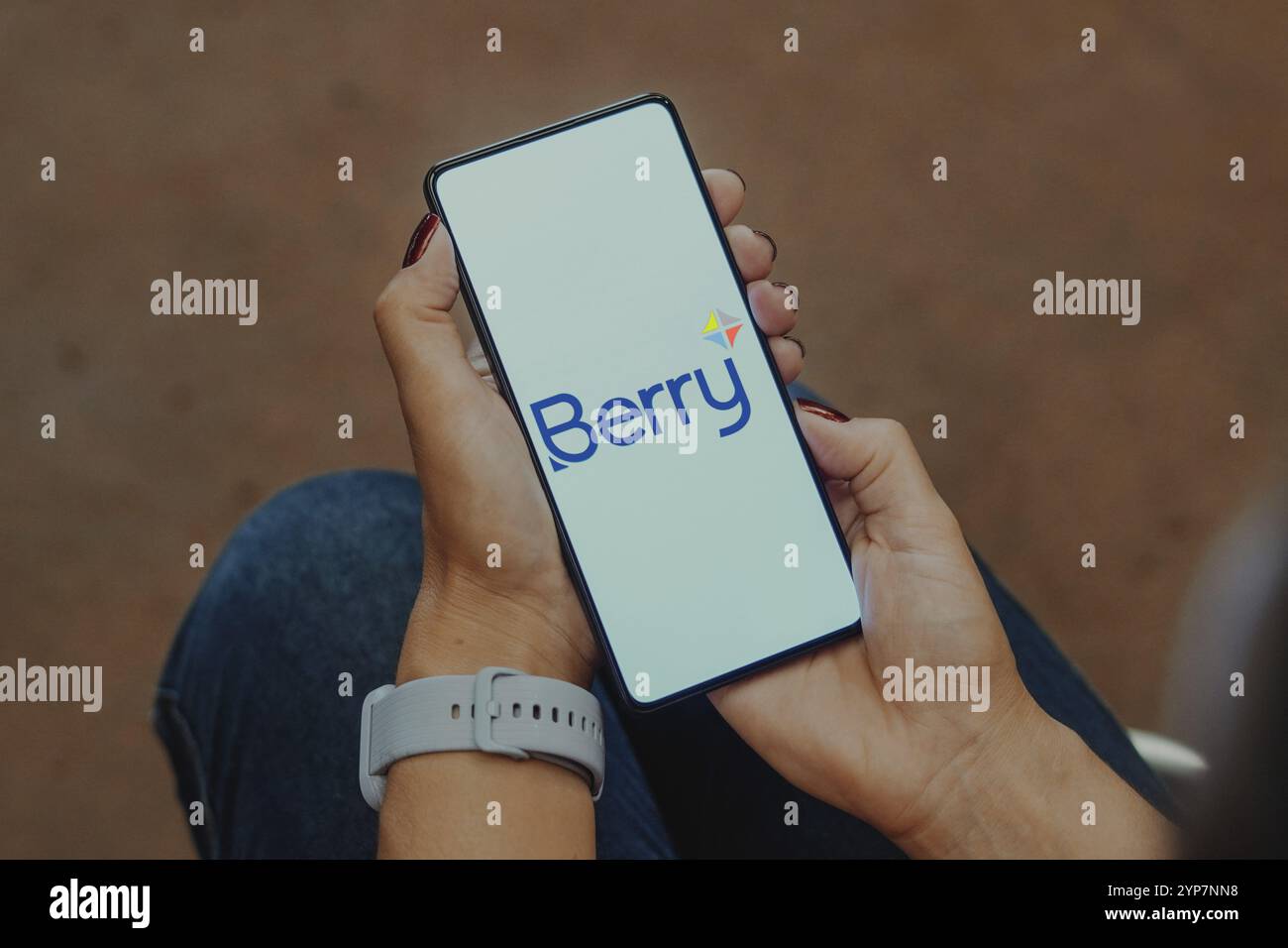 In this photo illustration, the Berry Global logo is displayed on a ...