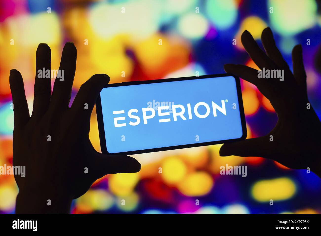 In this photo illustration, the Esperion Therapeutics logo is displayed ...
