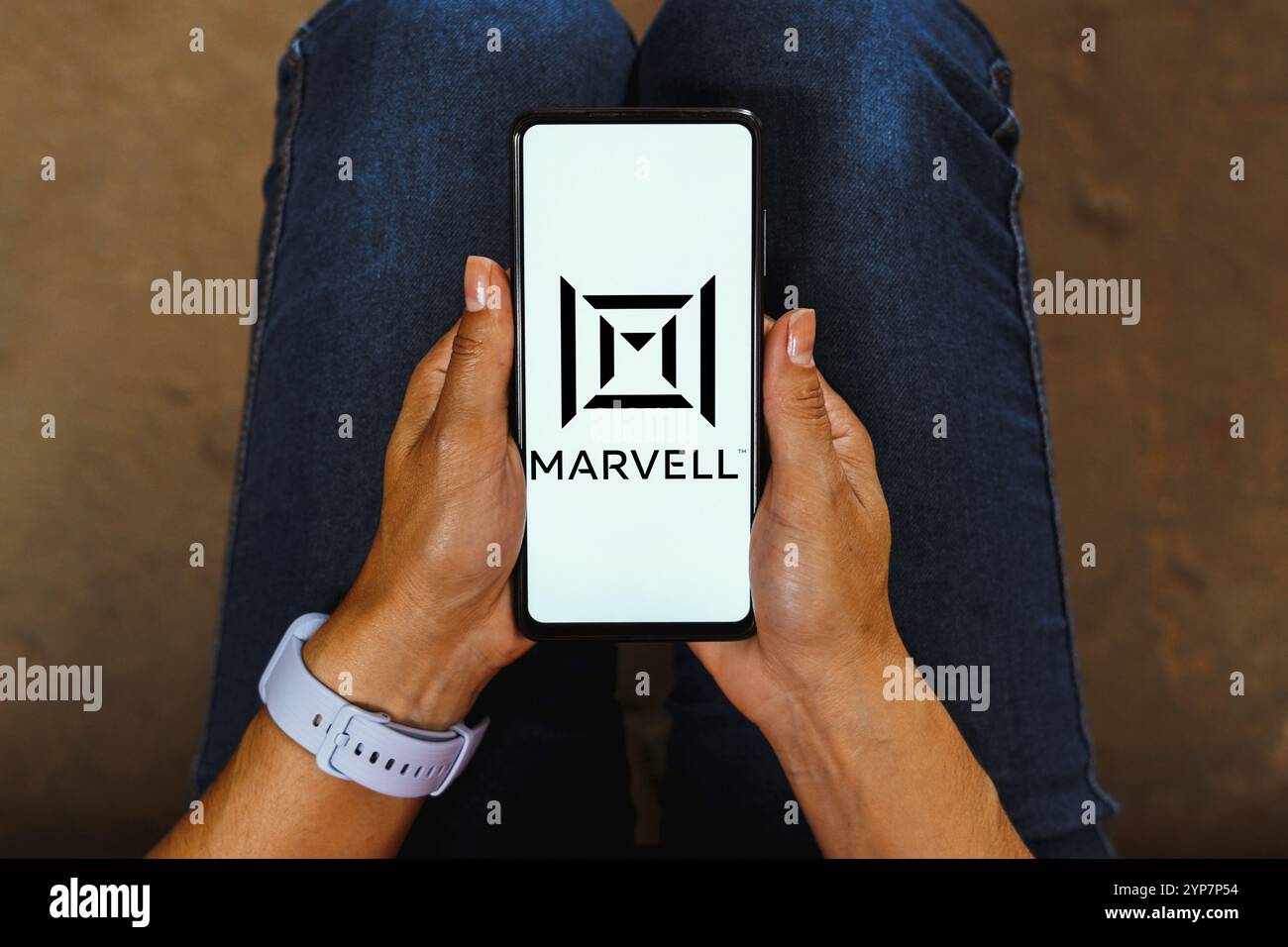 In this photo illustration, the Marvell Technology Group logo is ...