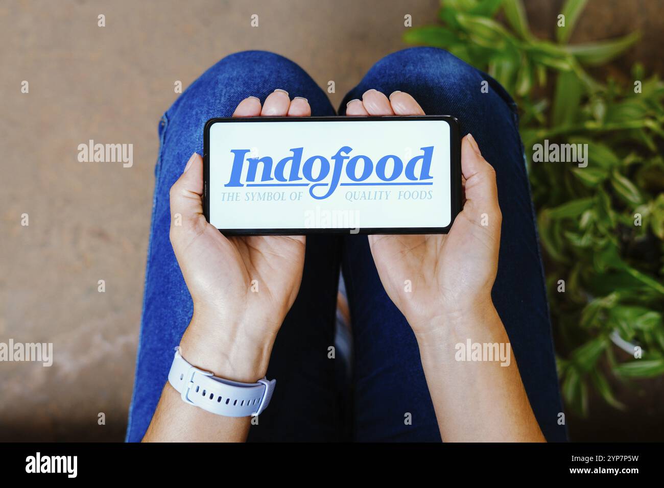 In this photo illustration, the PT Indofood Sukses Makmur Tbk logo is ...