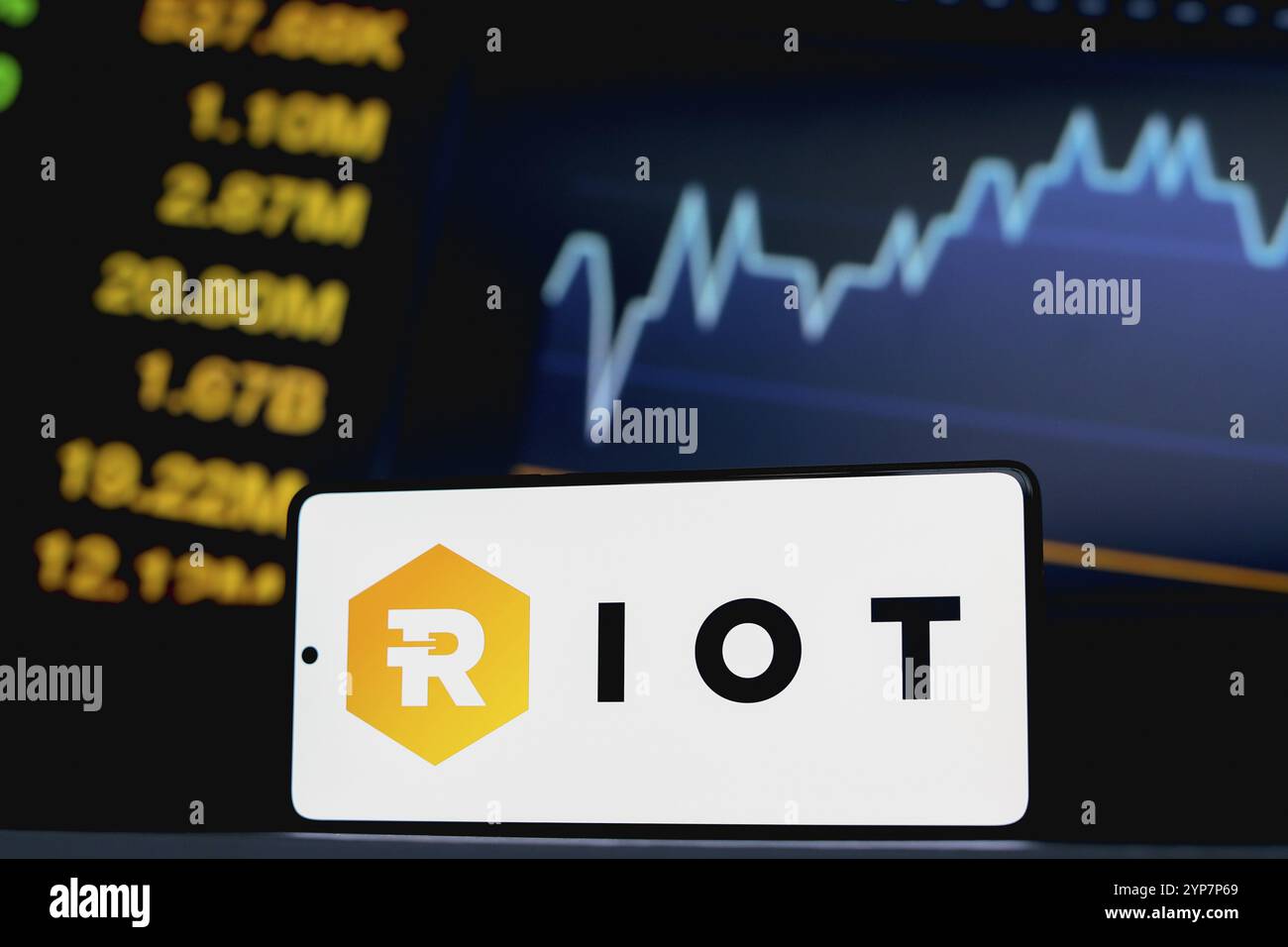 In this photo illustration, the Riot Platform logo is displayed on a ...