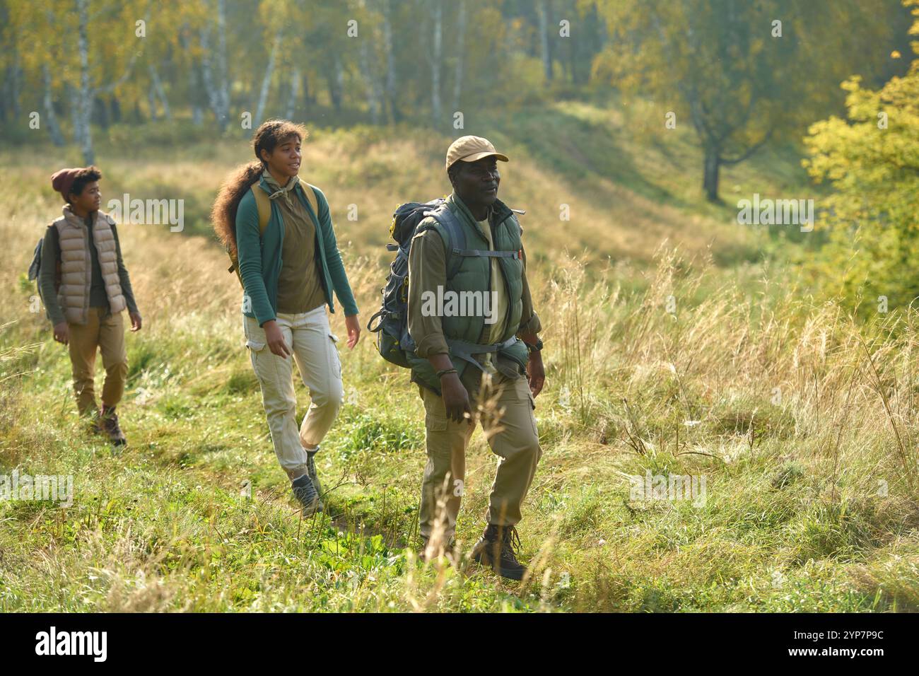 African american girl teenager hiking hi-res stock photography and ...