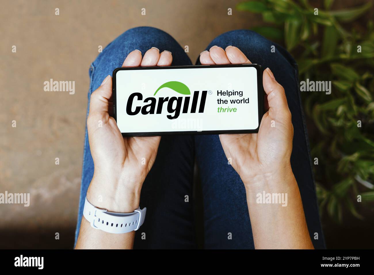 In this photo illustration, the Cargill, Incorporated logo is displayed on a smartphone screen ...