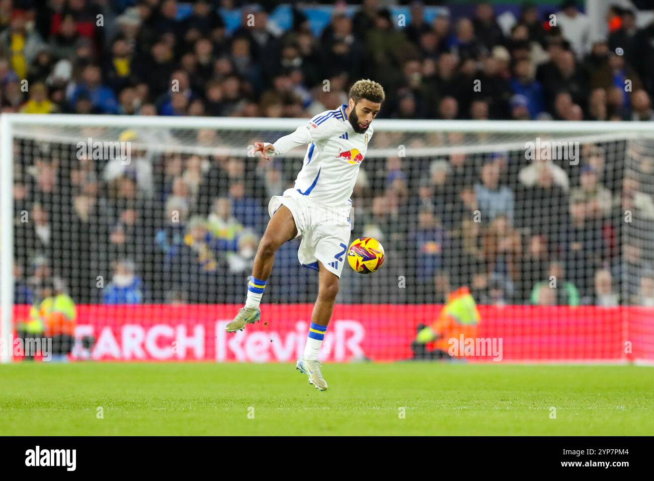 Elland Road Stadium, Leeds, England - 27th November 2024 Jayden Bogle ...