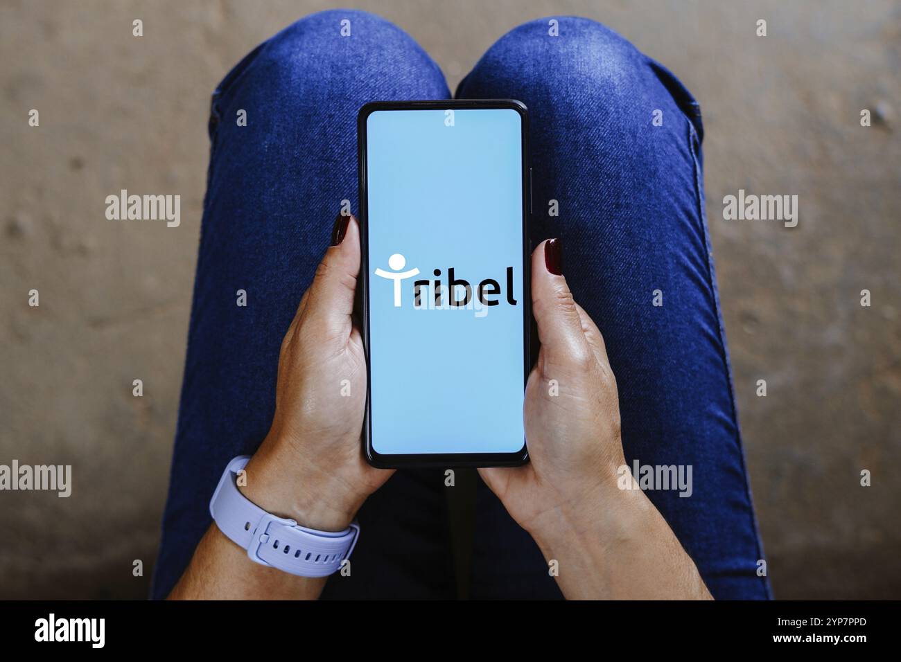 In this photo illustration, the Tribel Social logo is displayed on a ...