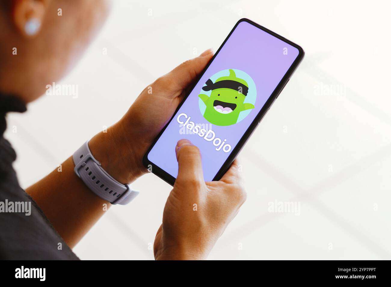 In this photo illustration, the ClassDojo logo seen displayed on a ...