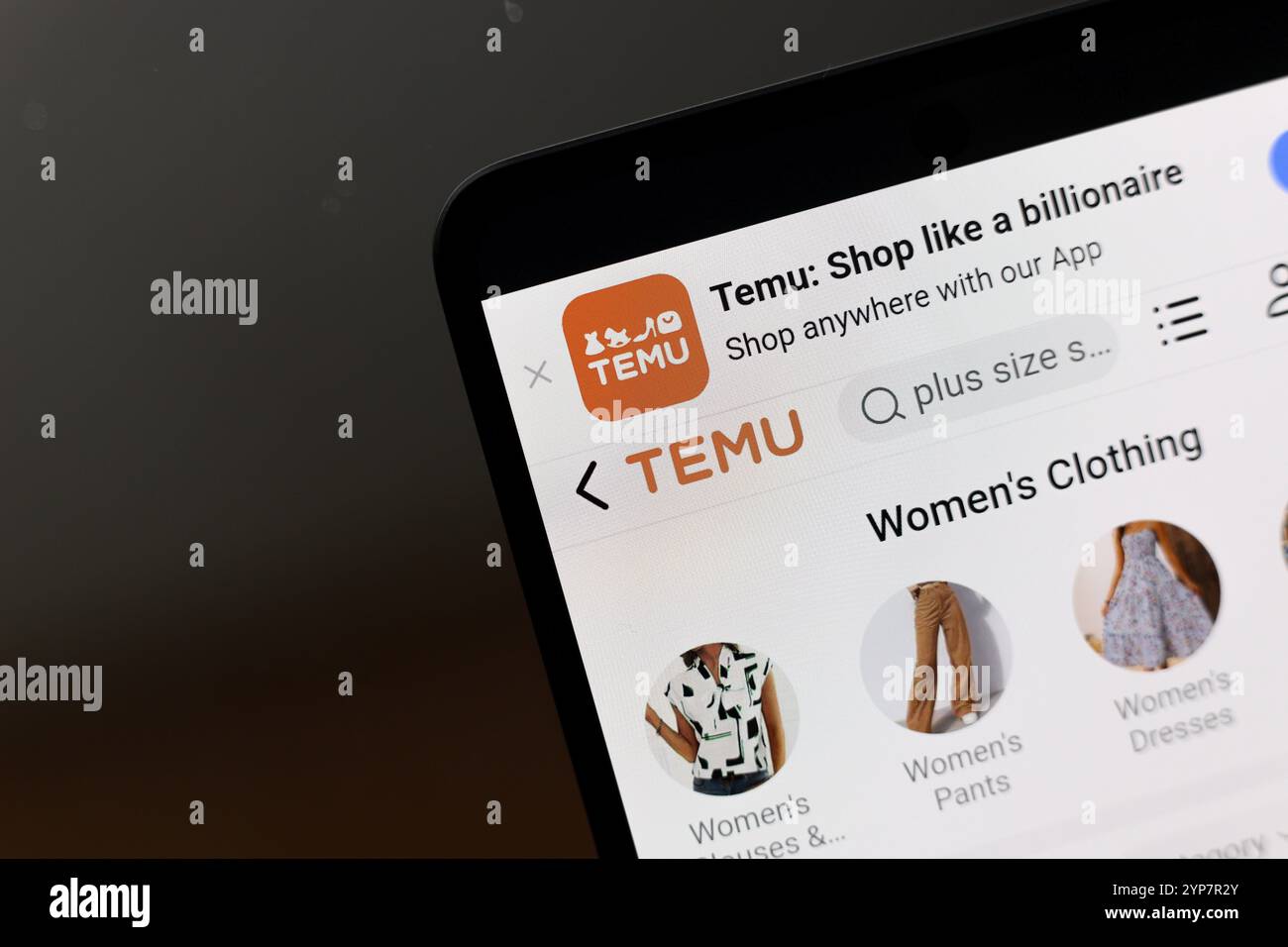 In this photo illustration, the Temu logo is displayed on the website ...