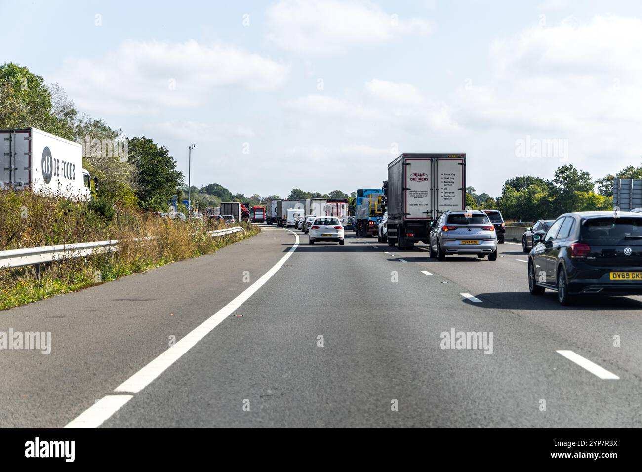 London, UK- September 19, 2024: Traffic on M4 congestion on a busy ...