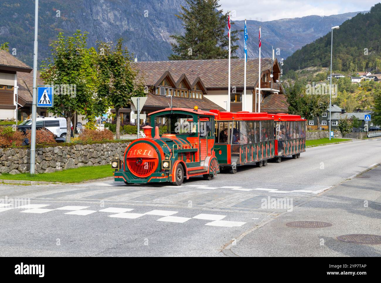 Eidfjord Norway, tourist troll train provides tourists and visitors ...