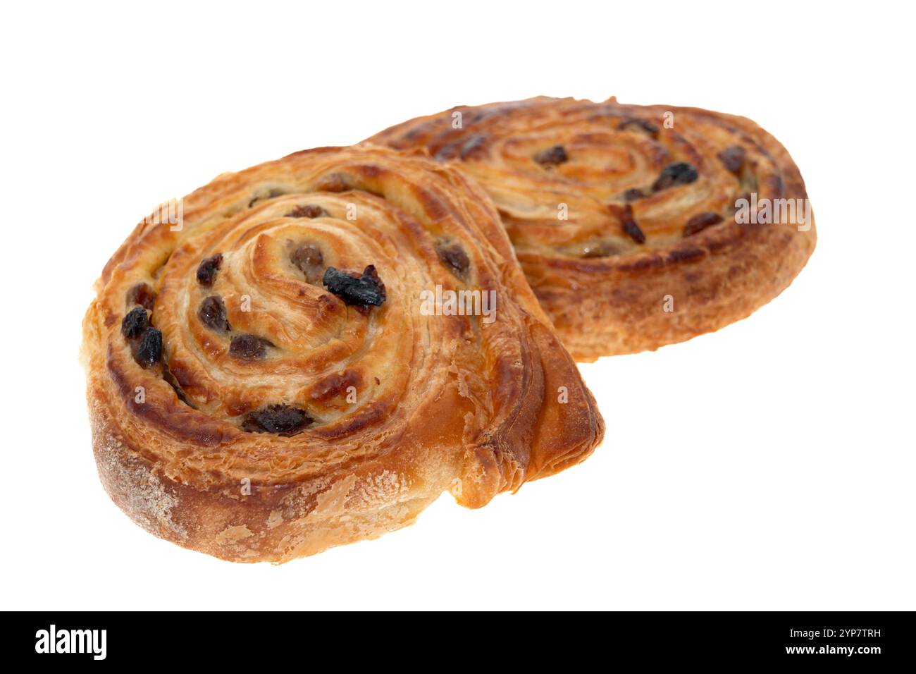 Pain aux raisin pastry - white background Stock Photo - Alamy