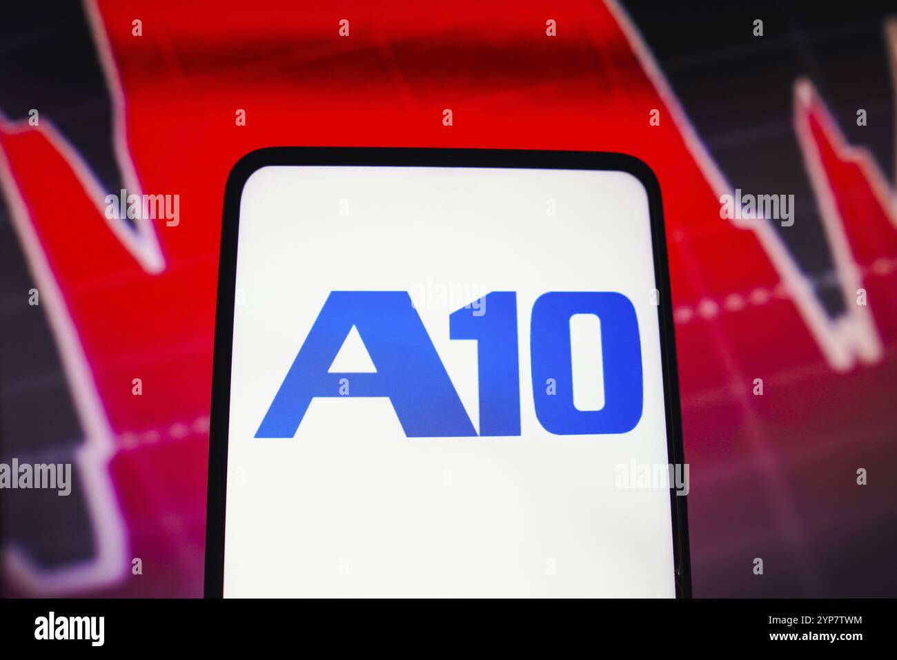 In this photo illustration, the A10 Networks logo is displayed on a ...