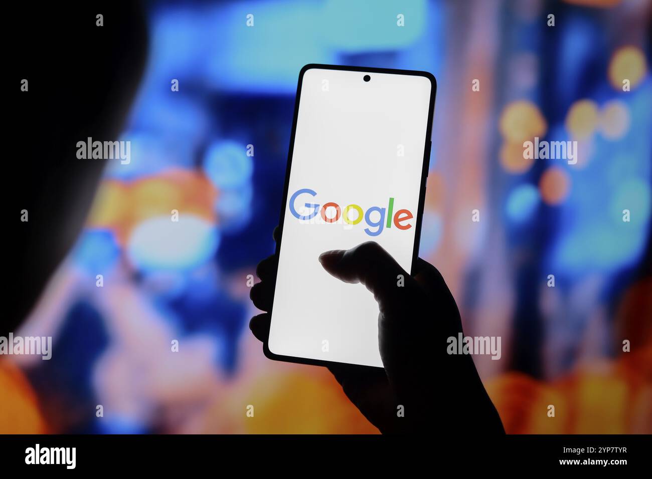 In this photo illustration, the Google logo is displayed on a ...