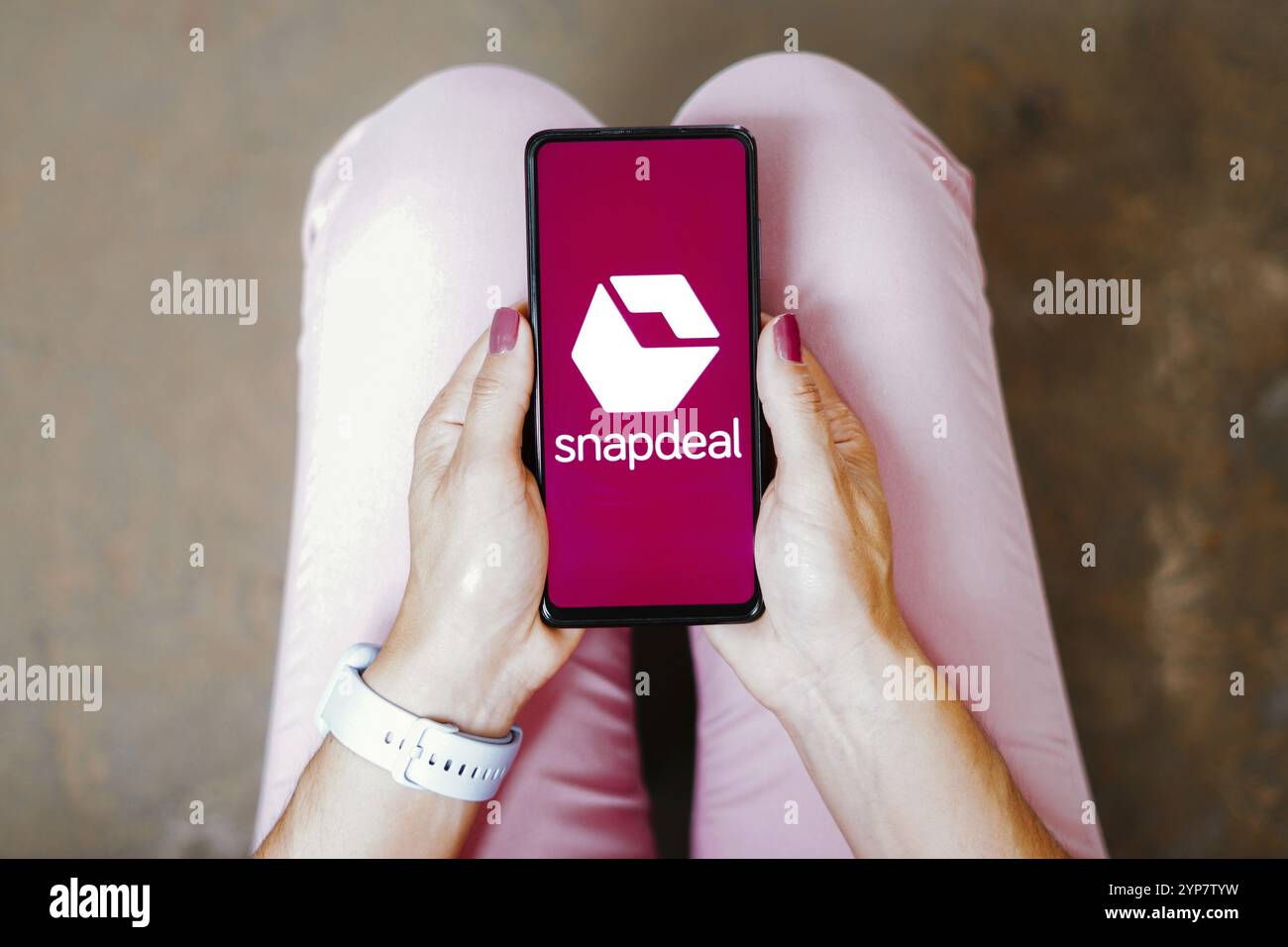 In this photo illustration, the Snapdeal logo app is seen displayed on ...