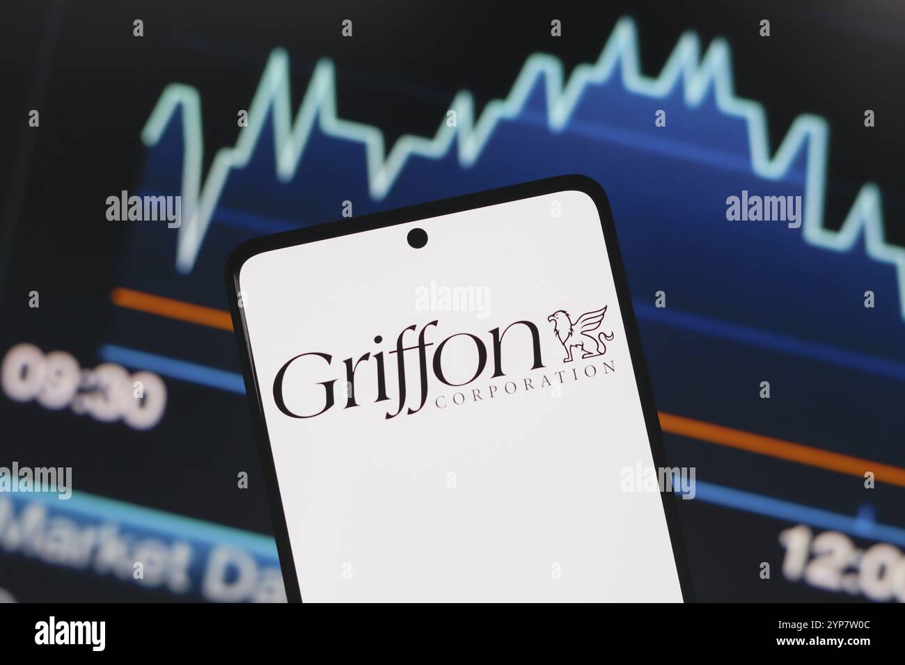 In this photo illustration, the Griffon Corporation logo is displayed ...