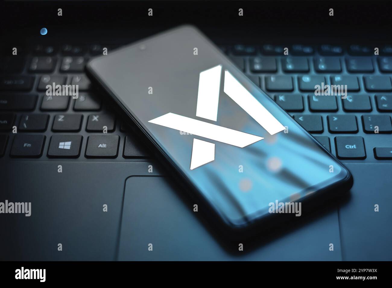 In this photo illustration, the xAI logo seen displayed on a smartphone ...