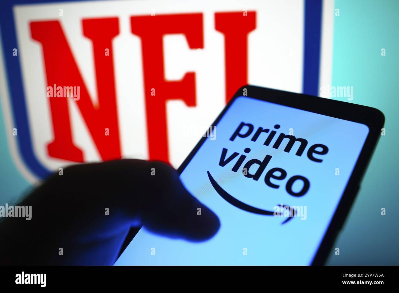 In this photo illustration, the Amazon Prime Video logo is displayed on ...