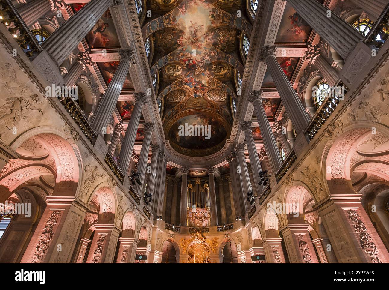 VERSAILLES FRANCE APRIL 01 : Interiors, architectural details an ...