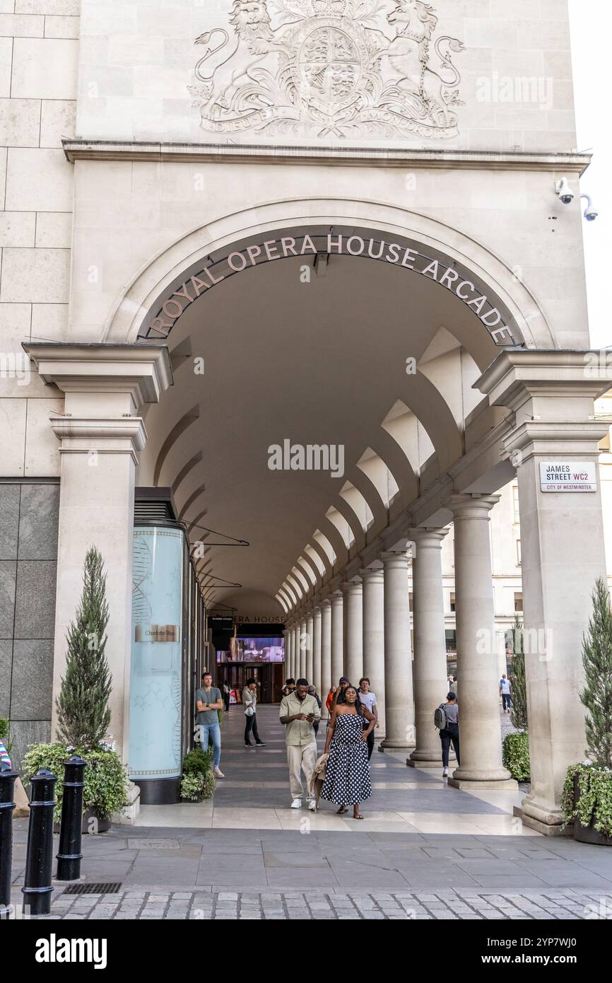 London, UK- September 19, 2024: Elegant Entrance to Royal Opera House ...