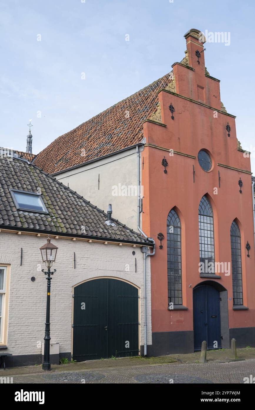 Gable of a small church in the netherlands Stock Photo - Alamy