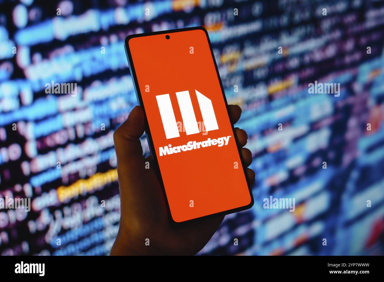 In this photo illustration, the MicroStrategy Incorporated logo is ...