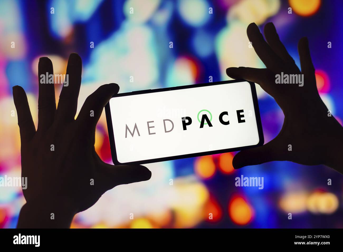 In this photo illustration, the Medpace Holdings logo is displayed on a ...