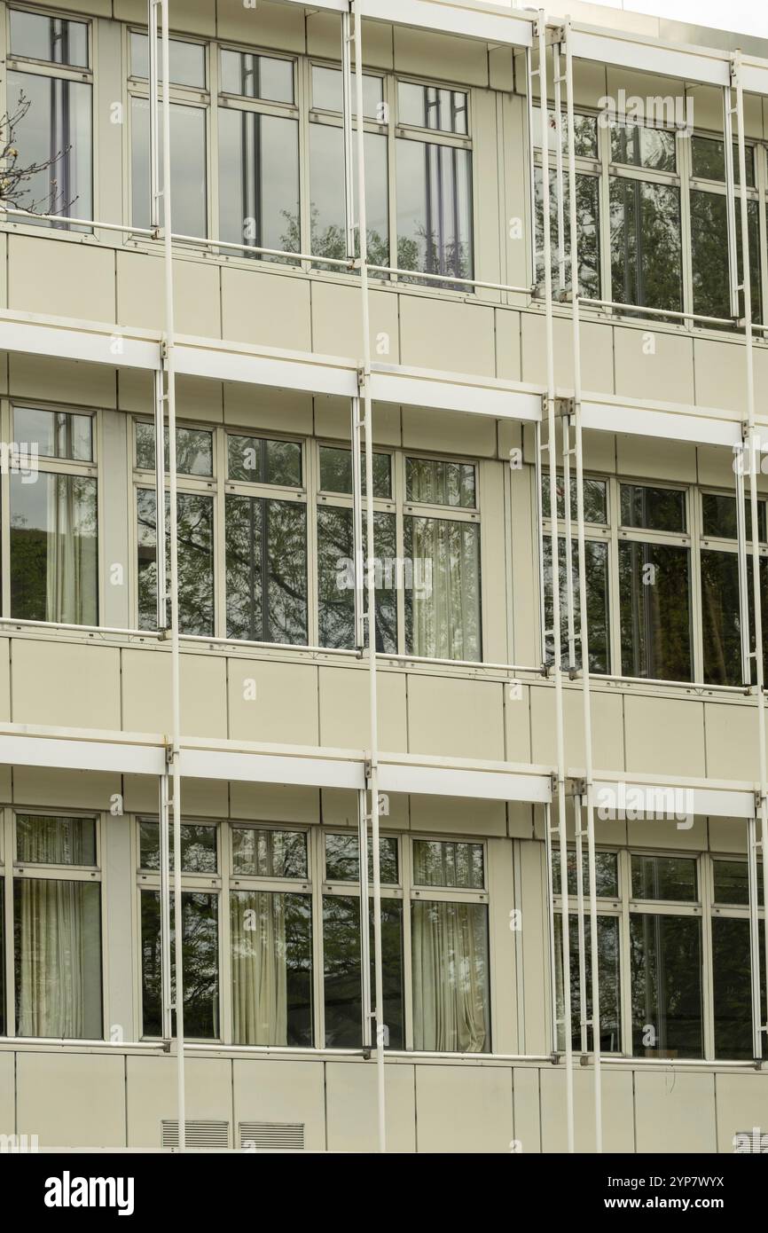 Old brick building with old double windows Stock Photo - Alamy