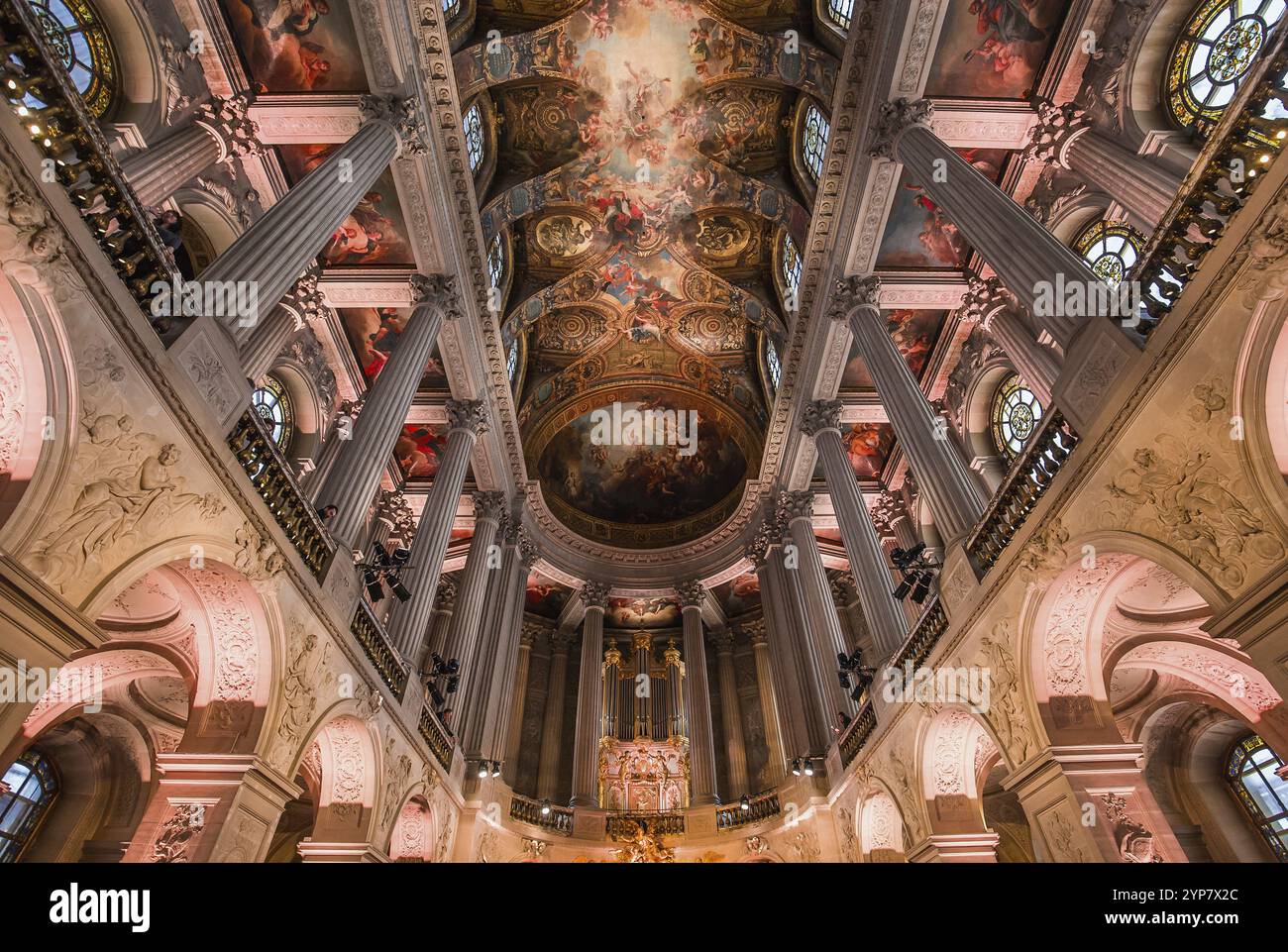 VERSAILLES FRANCE APRIL 01 : Interiors, architectural details an ...