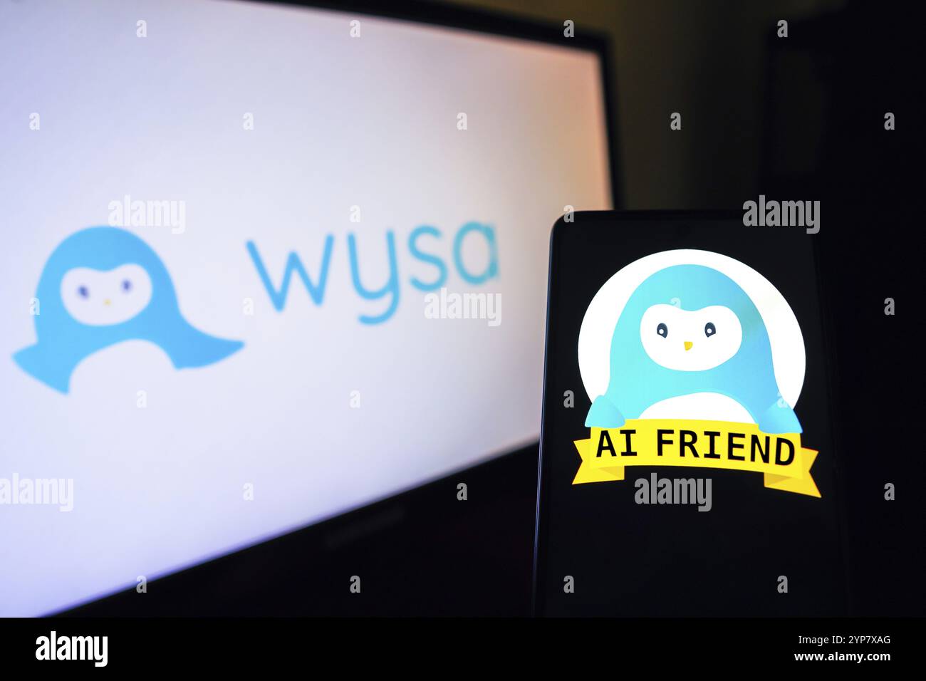 In this photo illustration, the Wysa logo is seen displayed on a ...