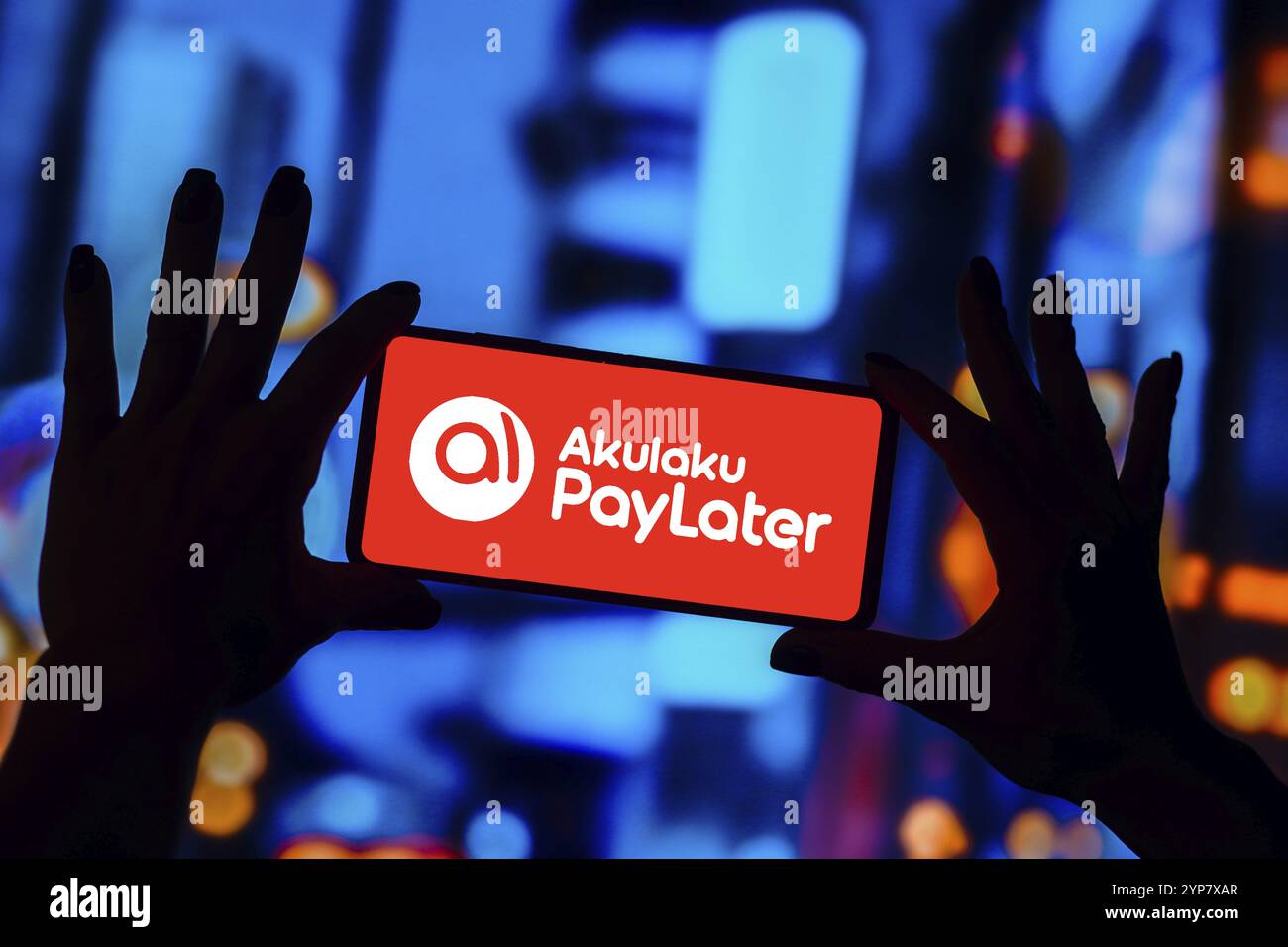 In this photo illustration, the Akulaku PayLater logo is displayed on a ...
