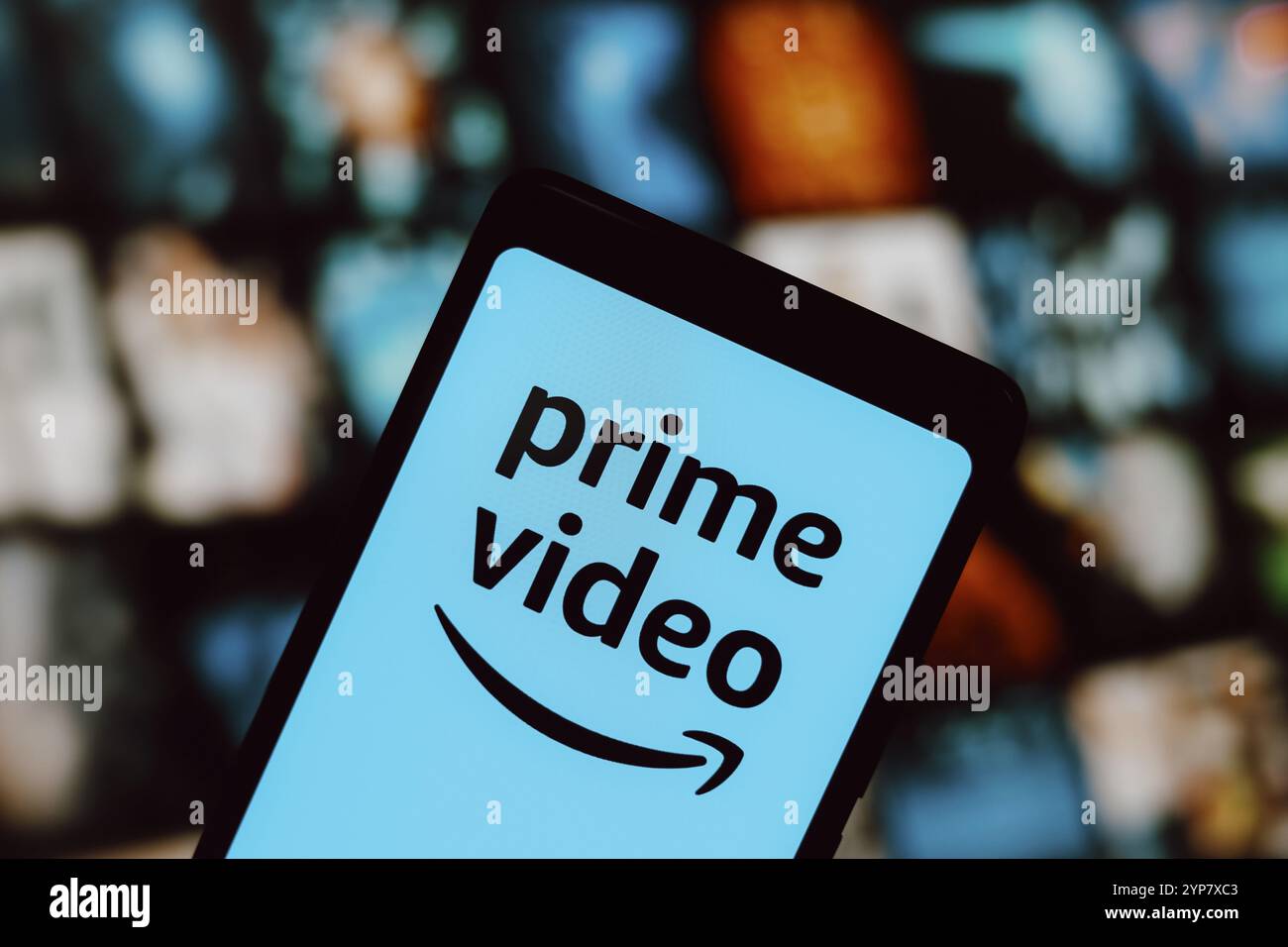 In this photo illustration, the Amazon Prime Video logo is displayed on ...