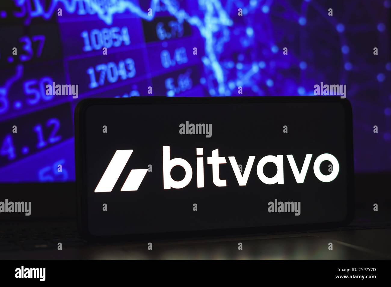 In this photo illustration, the Bitvavo logo seen displayed on a ...