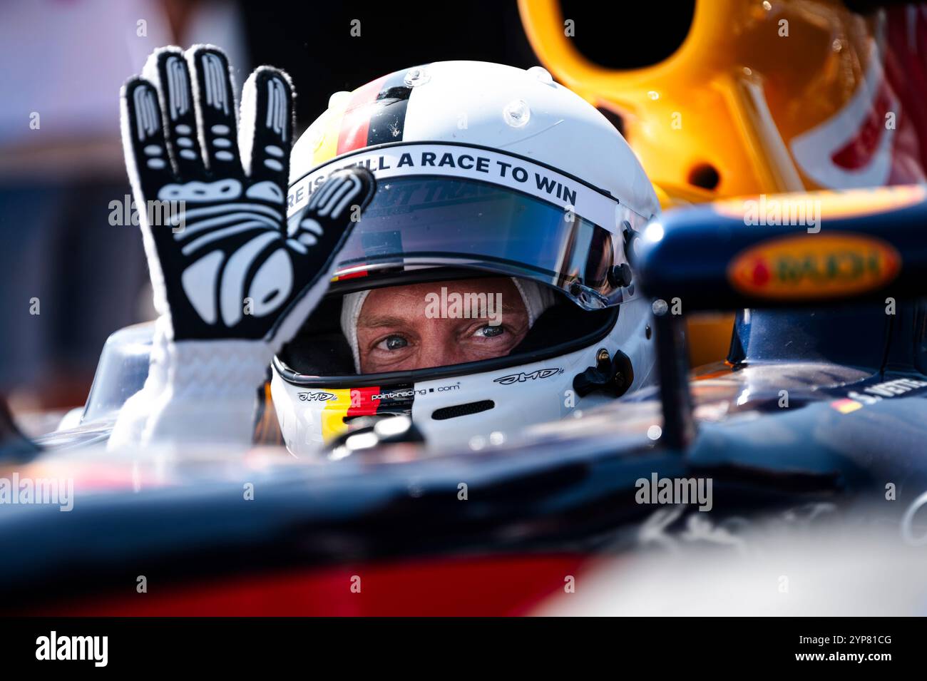 Sebastian Vettel (GER) driving the Red Bull RB7 at the Red Bull Formula ...