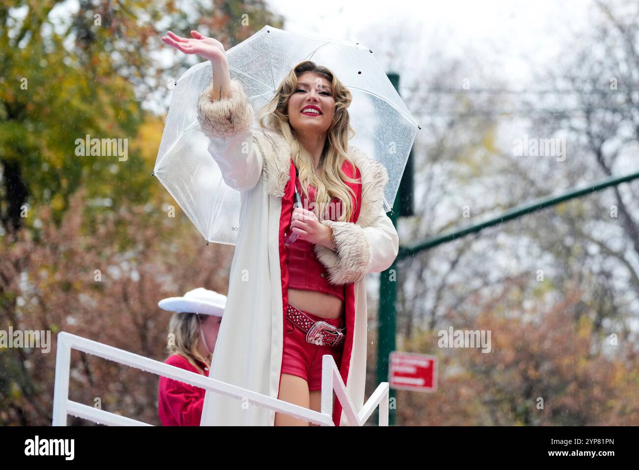 Dasha rides a float in the Macy's Thanksgiving Day Parade, Thursday ...