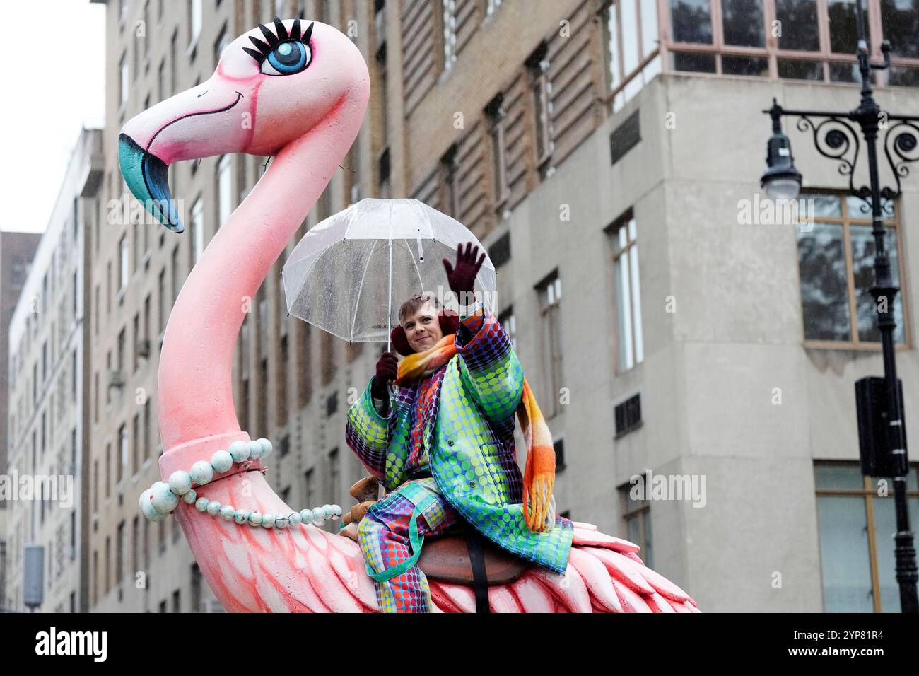 Cole Escola rides a float in the Macy's Thanksgiving Day Parade ...