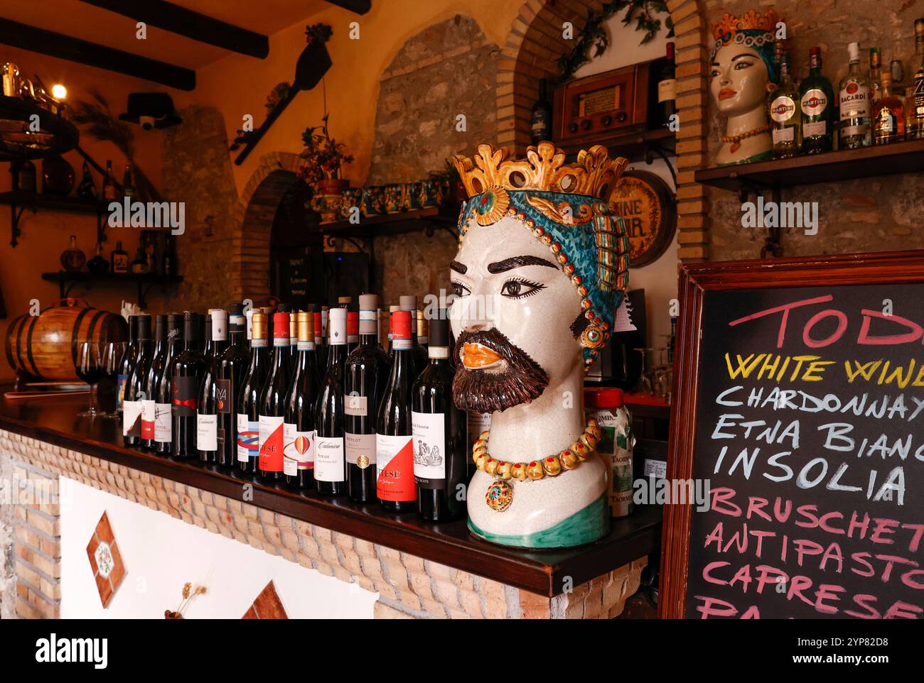 ceramic SICILIAN MOOR’S HEADS or Teste di Moro around the town of ...