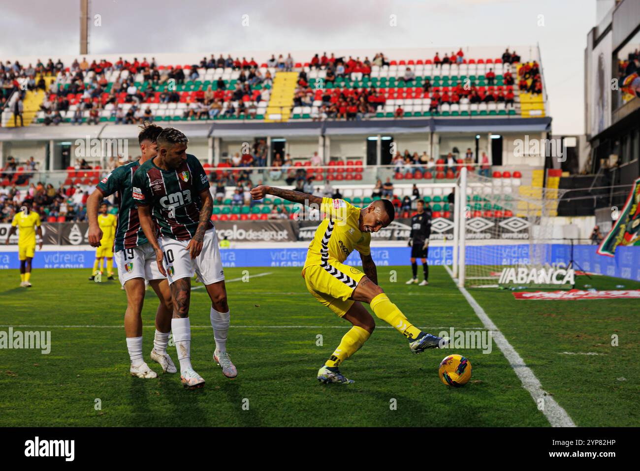Alan Ruiz, Gustavo Garcia seen during Liga Portugal game between teams ...
