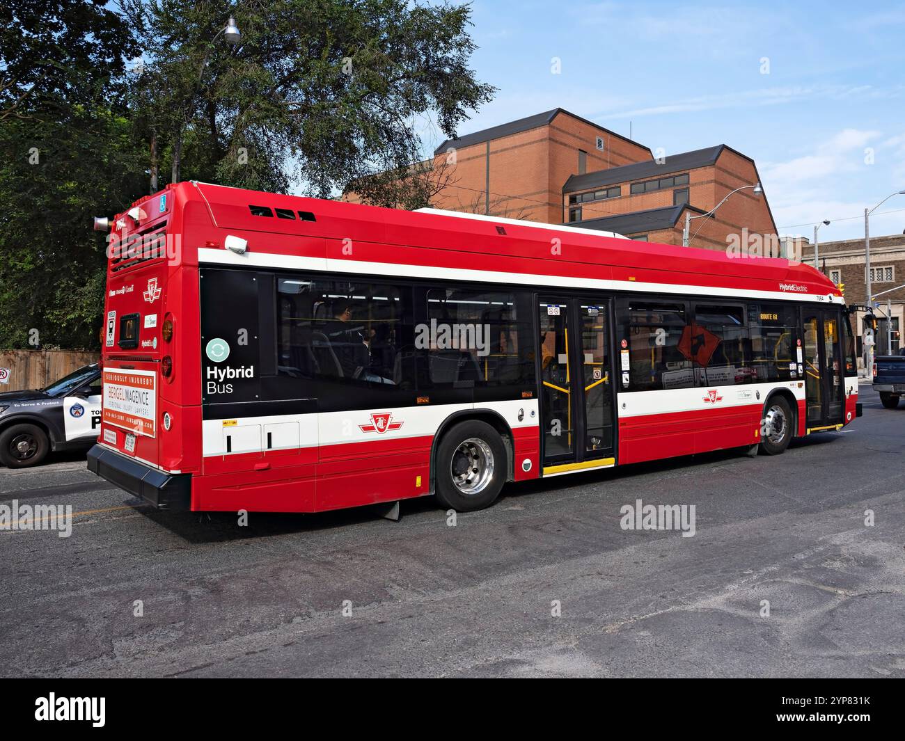 Toronto Canada / A TTC Bus leaving Eglington Subway Station, North ...