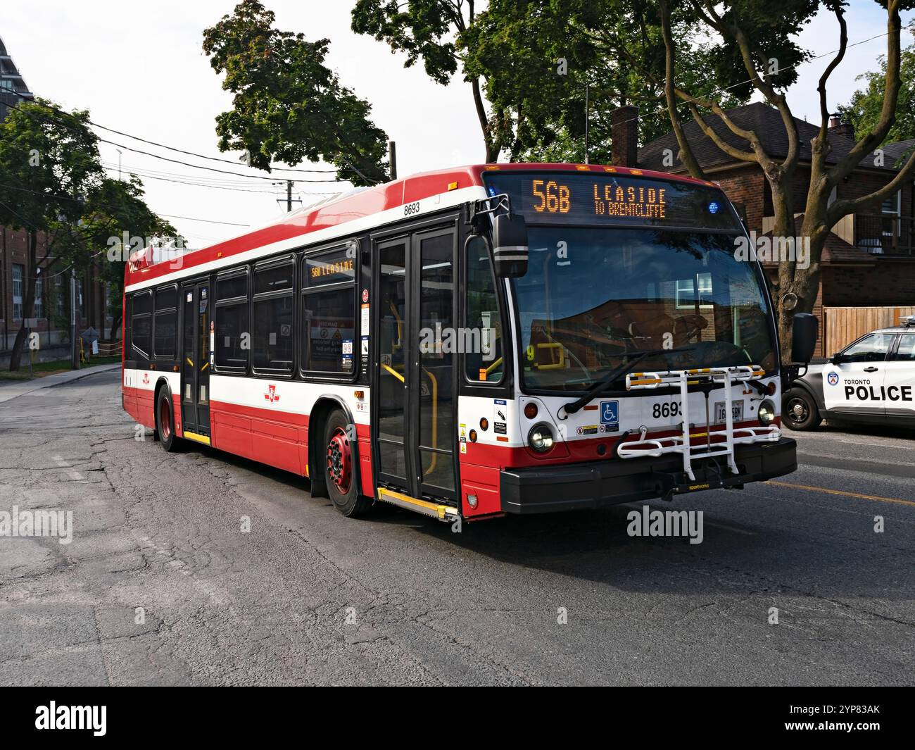 Toronto Canada / A TTC Bus leaving Eglington Subway Station, North ...