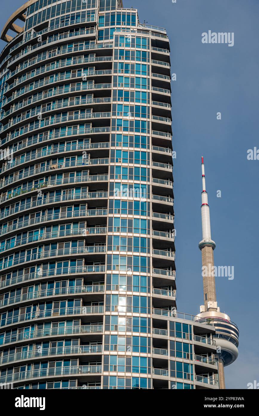 Toronto sky scrapers and CN Tower Stock Photo - Alamy